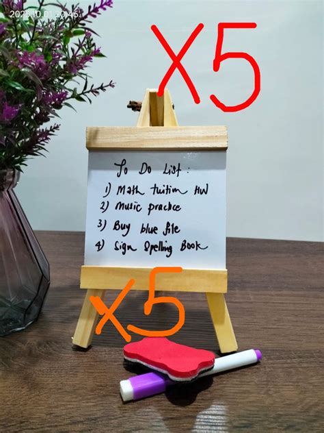 5 For 1190 Mini Whiteboard Set With Marker And Duster Hobbies