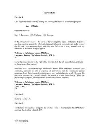 Practice Exercise Set PDF Programming Languages Computing
