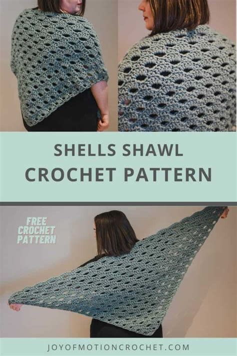 Free Shells Crochet Shawl Pattern Easy 2 Row Repeat