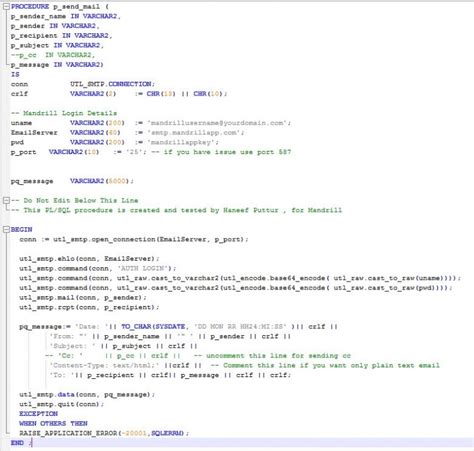 PL SQL For Sending Email With Mandrill API Oracle UTL SMTP With Authentication Haneef Puttur