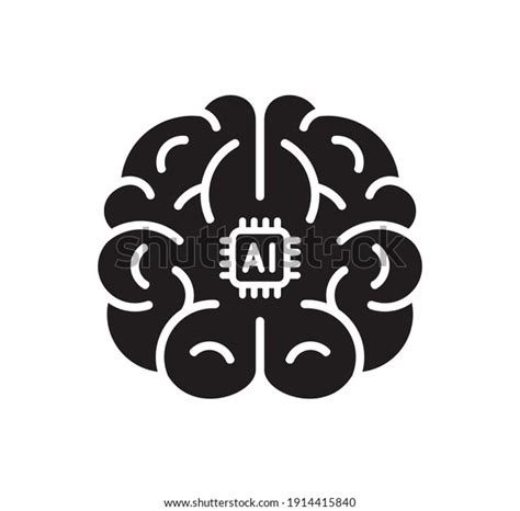 Artificial Intelligence Icon Machine Learning Brain Stock Vector Royalty Free