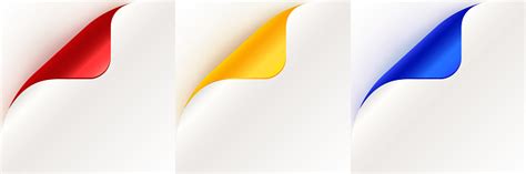 Curled Up Page Corner New Design Announce Message Rolled Paper Corners Curled Up Page Corner New Design Announce Message Rolled Paper Corners