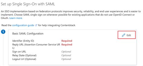 configure contentstack for single sign on with microsoft entra id