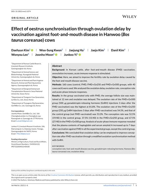 Pdf Effect Of Oestrus Synchronisation Through Ovulation Delay By