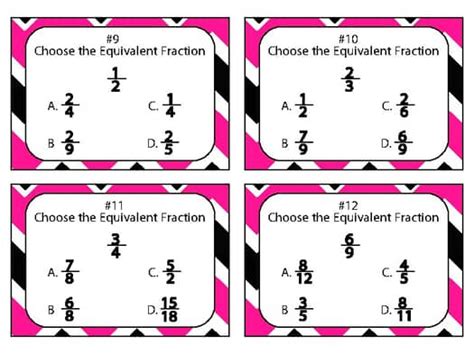 Equivalent Fractions Task Cards By Nulu Press Tpt