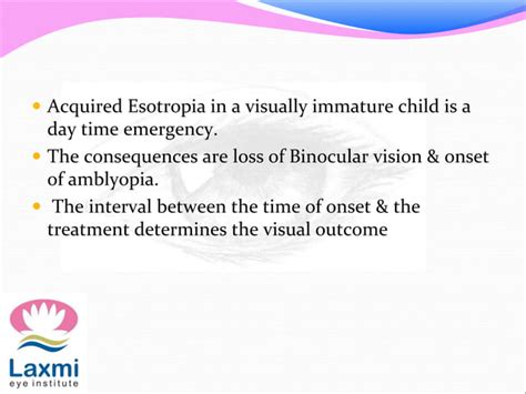 Accommodative Esotropia Pptx Eye And Vision Conditions Diseases And Conditions