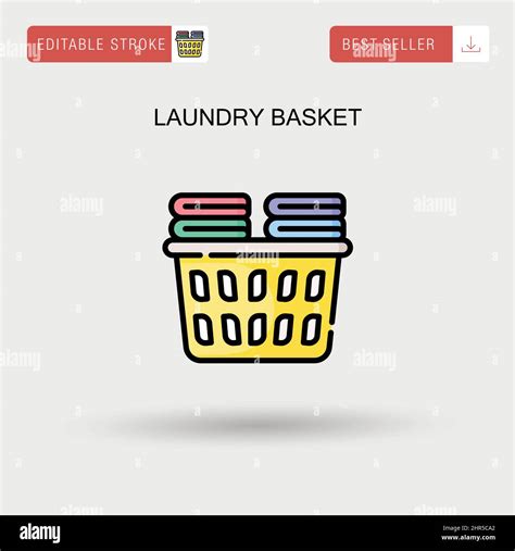 Laundry Basket Simple Vector Icon Stock Vector Image And Art Alamy