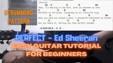 Perfect Ed Sheeran Guitar Tutorial Easy Chords For Beginners Youtube
