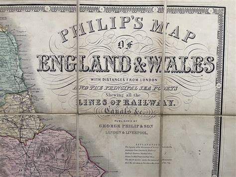 Travelling Map Of England George Philip And Son — Peninsula Maps