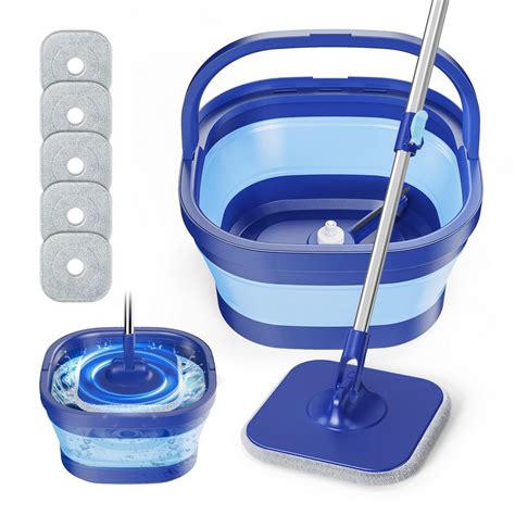 Hugerstone Wischmopp Bodenwischer Wischmopp Set Mit Faltbarer Eimer