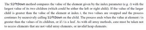 solved the siftup and siftdown methods are responsible for