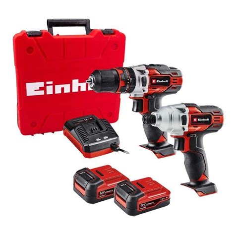 Einhell Xms21cidtpk 12v 2x2ah Combi Drill Impact Driver Twin Kit