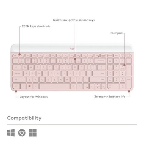 Buy Logitech Mk470 Slim Wireless Keyboard And Mouse Combo Pink Computech Store
