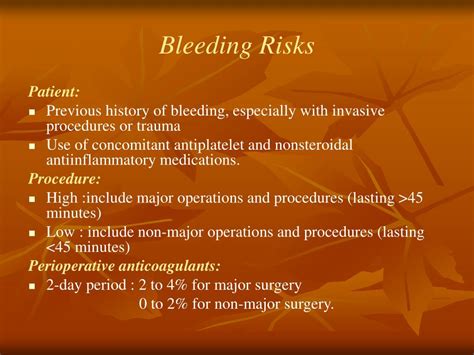 Ppt Perioperative Management Of Oral Anticoagulation Powerpoint Presentation Id 4479748