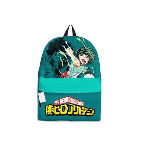 My Hero Academia Backpack Deku Hero In Action Graphic Backpacks Green Unifinz