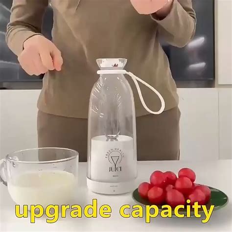 6 Blades Cordless Fruit Juice Blender 380ml High Speed Ice Blender Jus Fruit Mixers Milk Shake