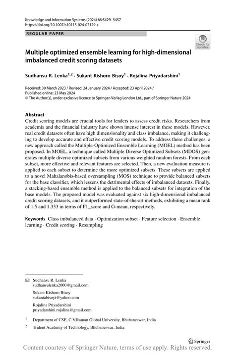 Multiple Optimized Ensemble Learning For High Dimensional Imbalanced