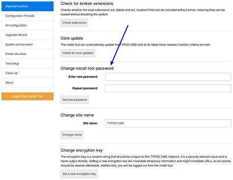 Install Tool TYPO Security Guide Documentation