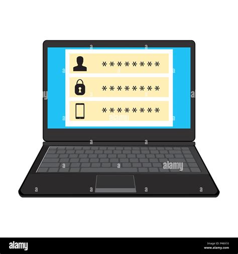 Typing Username Stock Vector Images Alamy