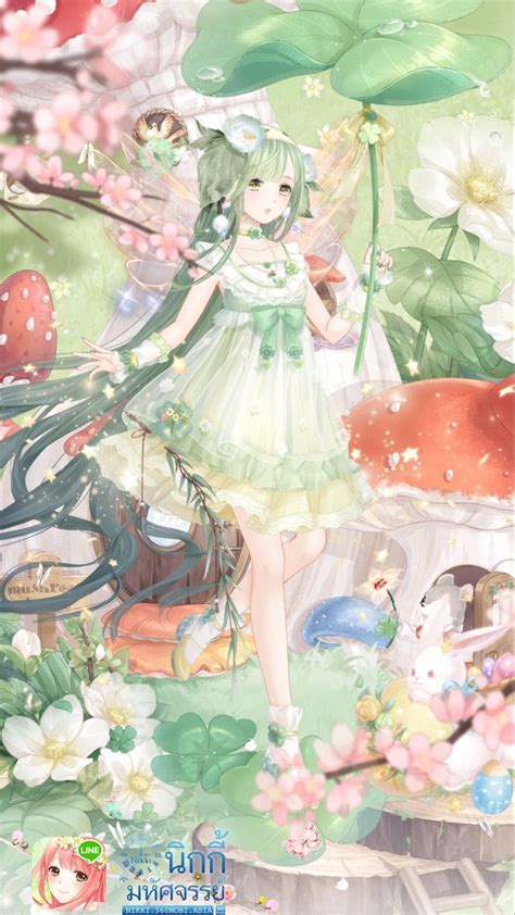 Clover Elf Tóc Xanh Lá Anime Ý Tưởng Về Trang Phục