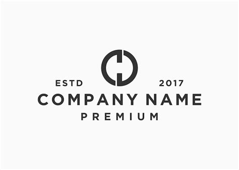 Premium Vector Letter Ch Circle Logo Design Vector Illustration Template