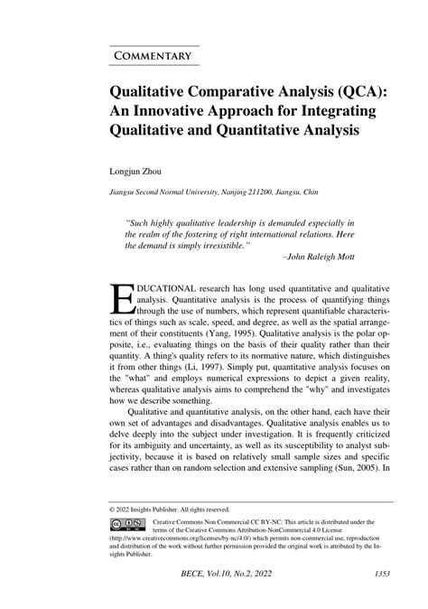 Pdf Qualitative Comparative Analysis Qca An Innovative Approach