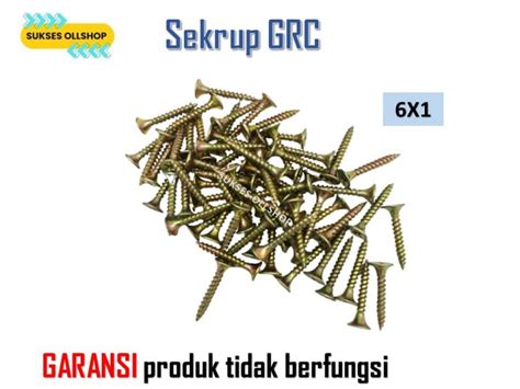100pcs Sekrup Grc Kuning 6x1 Inch Per 100pcs Sekrup Calciboard Sekrup Grc Lazada Indonesia