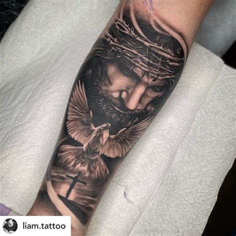 Jesus Christ Forearm Tattoos