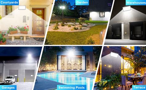 100w Led Outdoor Flood Light 2 Pack 8000lm Plug In Flood Light Outdoor