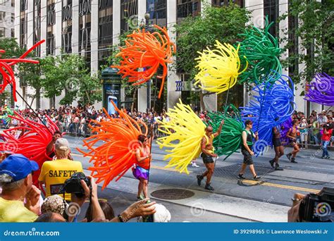 San Francisco Pride Parade Colorful Balloon Costumes Editorial Image