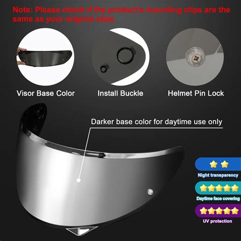 Hjc I10 Visor Hj 34p Silver Hjc Visor For C10 Helmet Pred Pinlock For