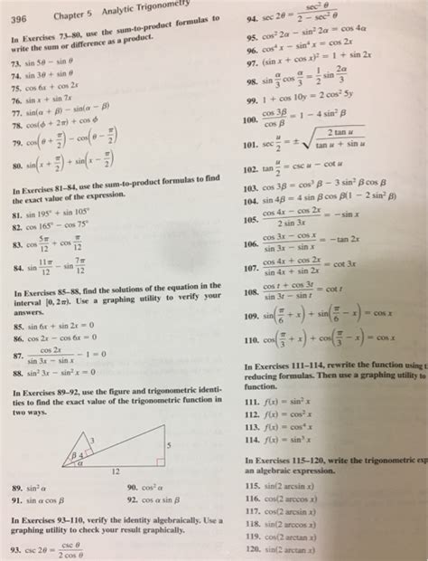 Solved 396 Chapter 5 Analytic Trigonometry 95 Cos22α Sin22α