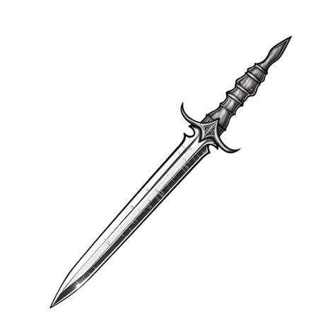 Premium Ai Image Medieval Dagger Illustration On White Background