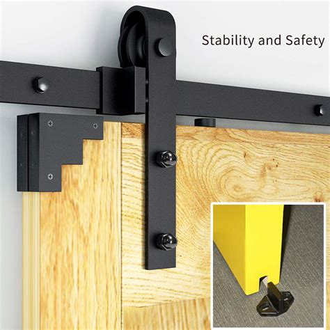Signstek Sliding Barn Door Hardware Kit 66 Ft Heavy Duty Smoothly And