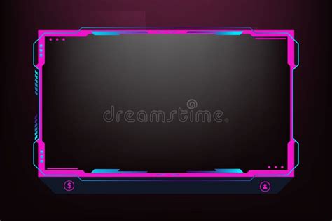 Live Broadcast Gaming Overlay Decoration With Abstract Shapes Girly Live Streaming Overlay