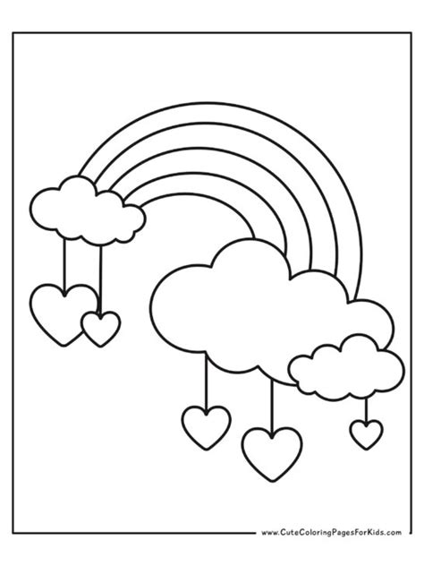 Rainbow Coloring Pages Printable Free Printable Rainbow Coloring Pages