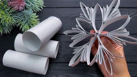 Toilet Paper Roll Snowflake Craft