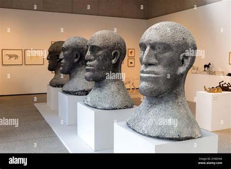Head Sculptures In The Natural Connection Exhibition By Dame Elisabeth