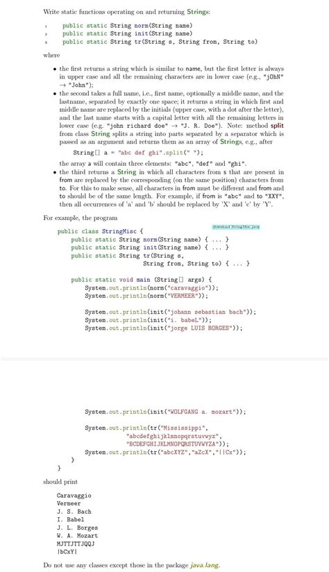 Solved Public Static String Normstring Name Public Static