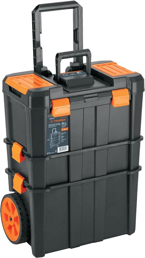 Truper Chp 1925r Caja Para Herramientas 19x25 3 En 1 Desmontable Con