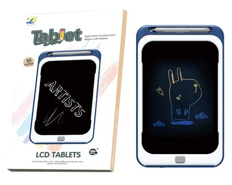 Lcd Piešimo Lenta Vaikams Mėlyna 10 Colių