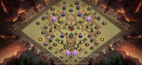 Best Anti 3 Stars War Base Th10 With Link Anti Everything Town Hall