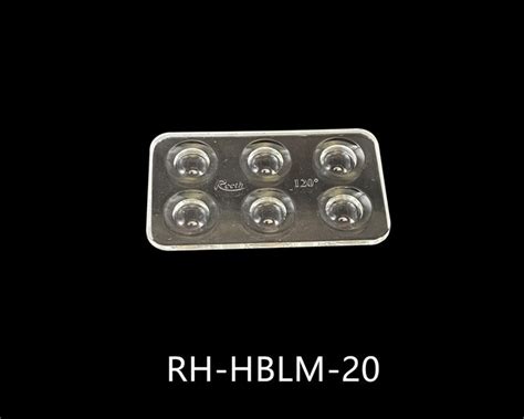 6 In One Leds Glass Lens Array Module 120 Degree Beam Angle For Smd