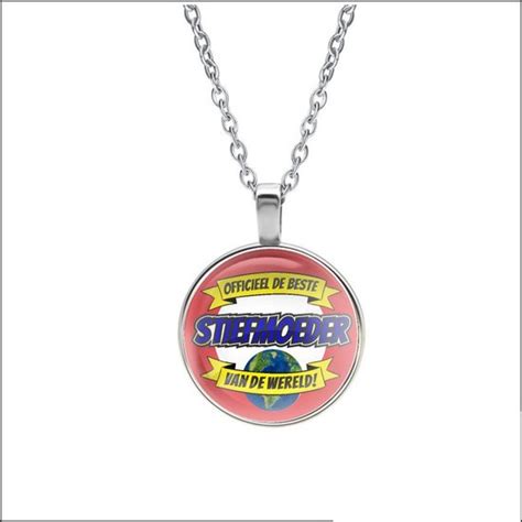 Ketting Glas Officieel De Beste Stiefmoeder Van De Wereld Bol