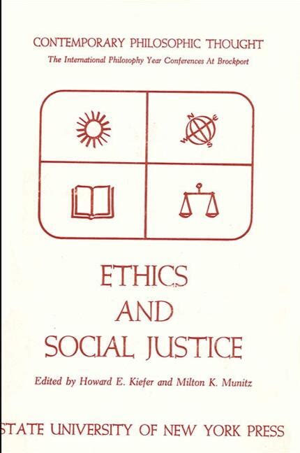 Ethics And Social Justice State University Of New York Press