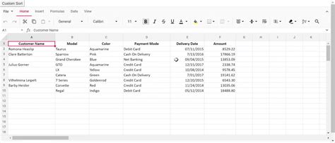 How To Move The Empty Cells To The Top Of A Column When Sorting It In React Spreadsheet