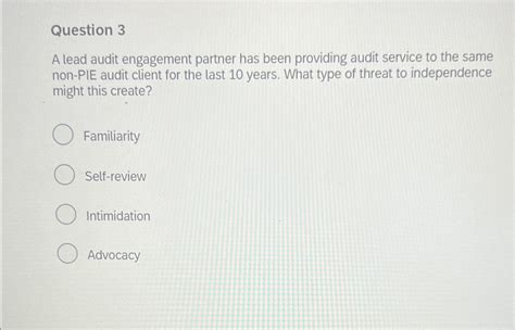 Solved Question 3a Lead Audit Engagement Partner Has Been