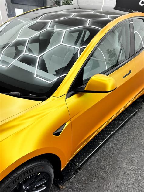 Tesla Model 3 Satin Energetic Yellow Personal Wrapping Project