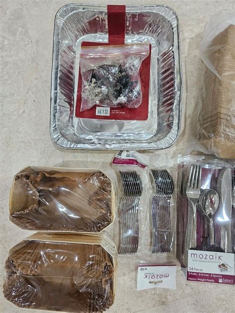 Assorted Disposable Plates And Utensils Furniture And Home Living