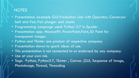 Python Gui Production Line Exampleslide17 Test Engineers Resource